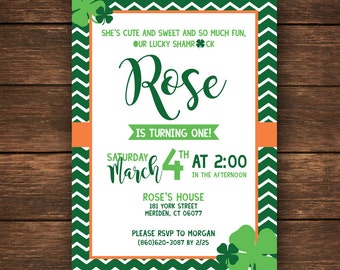 Irish Birthday invitation Irish invite celtic any age