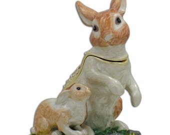 Rabbit trinket box | Etsy