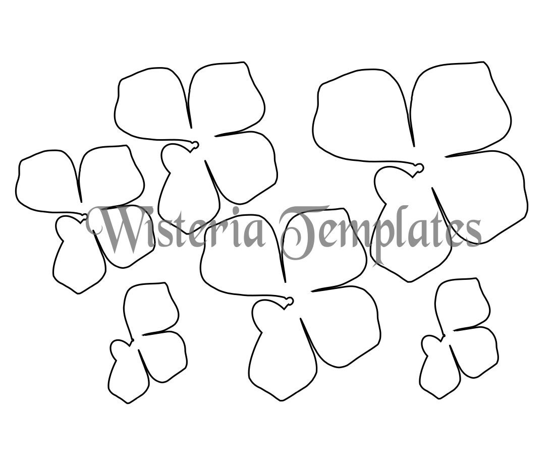 Hanging Wisteria Paper Flowers DIY Wisteria Templates