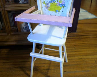 Wooden high chair | Etsy