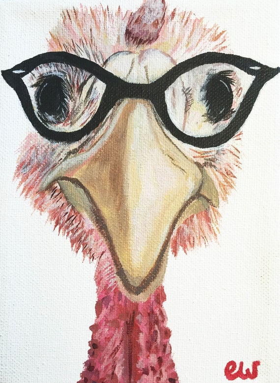 Turkey With Glasses Card