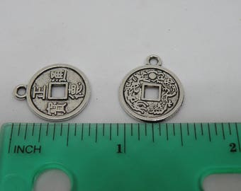 Chinese coin charm | Etsy