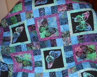 Baby Quilt PATTERN Girl PDF Butterfly Quilt Throw