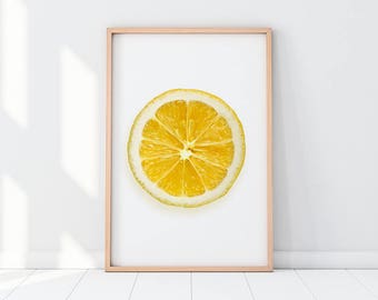 Lemon wall art | Etsy