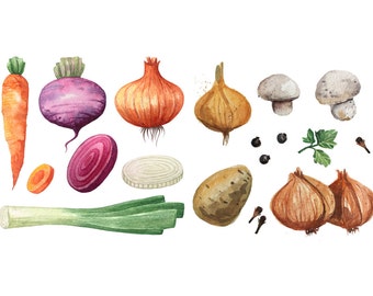 Vegetable stencil | Etsy