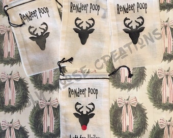Items similar to Reindeer Poop - Treat Bag Topper 4" - Printable ...