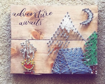 Mountain string art | Etsy