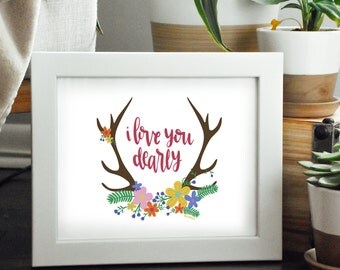 I love you dearly | Etsy