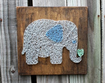 Elephant string art | Etsy