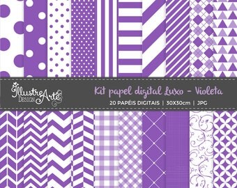 Violet digital paper | Etsy