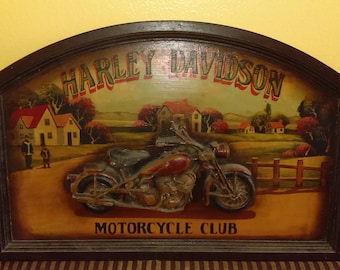 Harley davidson sign | Etsy