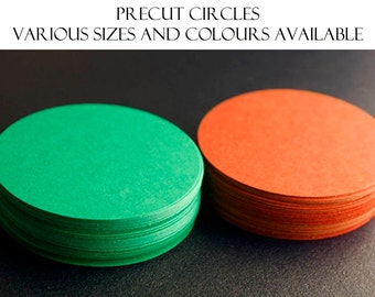 Cardstock circles | Etsy