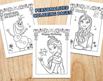 Frozen coloring | Etsy