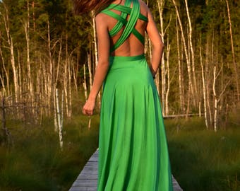 Green infinity dress | Etsy