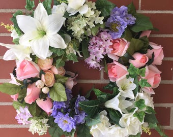 Spring lilac wreath | Etsy