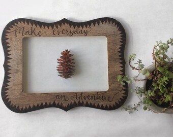 Wood burned frame | Etsy