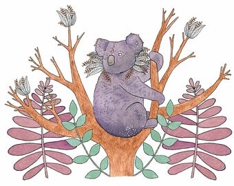 Koala illustration | Etsy