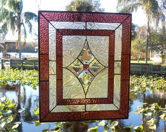 Stained glass panel | Etsy