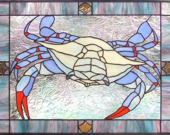 Stained glass crab | Etsy