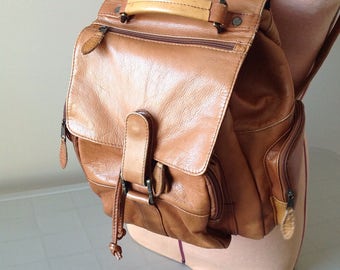 Leather backpack | Etsy