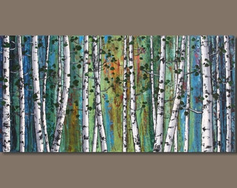 Birch tree art | Etsy