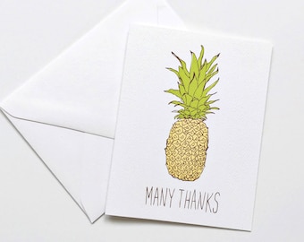 Pineapple thank you | Etsy