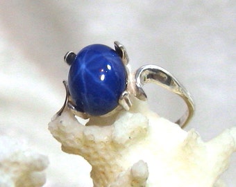 Star sapphire ring | Etsy