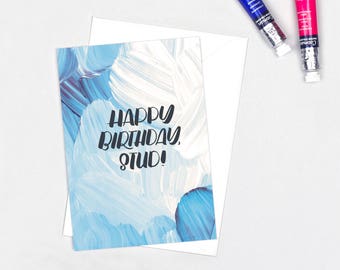 Happy birthday stud | Etsy