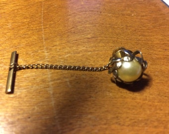 Pearl tie tack | Etsy