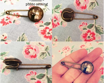 Photo lapel pin | Etsy