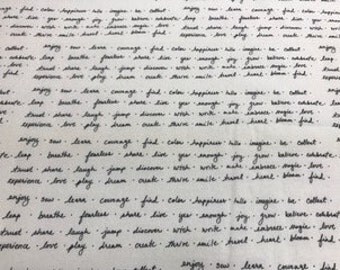 Handwriting fabric | Etsy