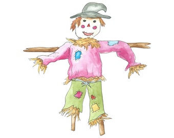 Scarecrow clipart | Etsy