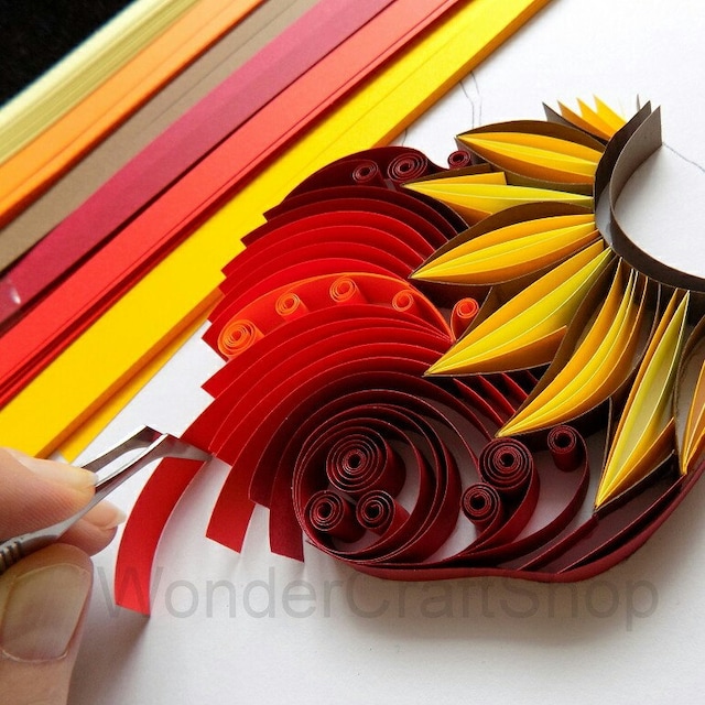 Paper Quilled Home Decor Art by WonderCraftShop on Etsy