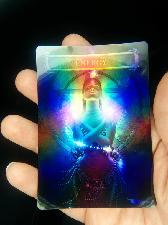 1x Energy Counter 4 FOIL LAMINATED Custom Altered Token MTG