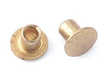 Solid Brass Rivets 3/32 hole x 3/16 length