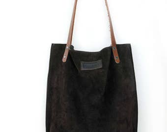 Suede leather bag | Etsy