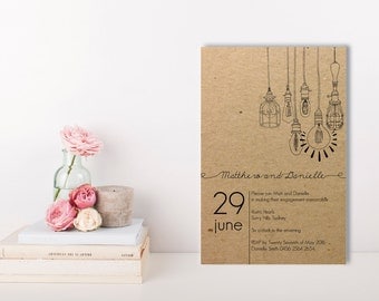Unique hanging light invite related items | Etsy