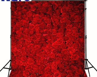 Red rose backdrop | Etsy