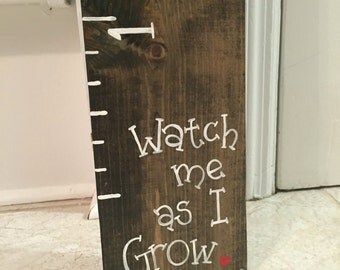 Painted growth chart | Etsy
