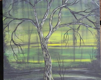 Large tree paintings | Etsy