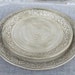 Dragonfly 4pc pottery dinnerware set with embossed dragonflies