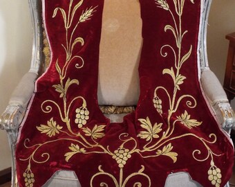 Antique velvet couch | Etsy