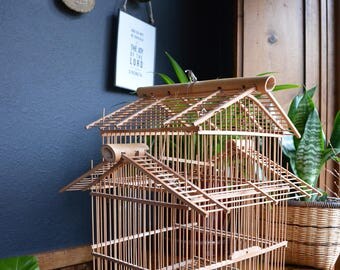 Bamboo birdcage | Etsy