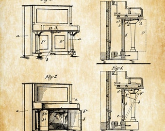 Piano blueprint | Etsy