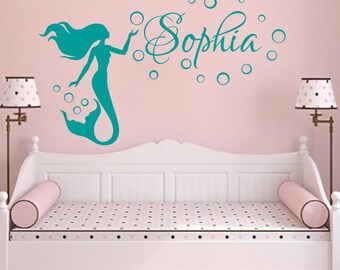 Little mermaid decal | Etsy