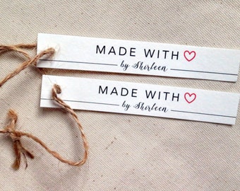 Unique hand printed tag related items | Etsy