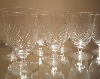 Crystal water goblet | Etsy