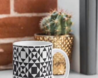 Geometric mug | Etsy