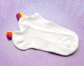 Pom pom socks | Etsy