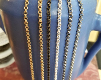 Double rolo chain | Etsy